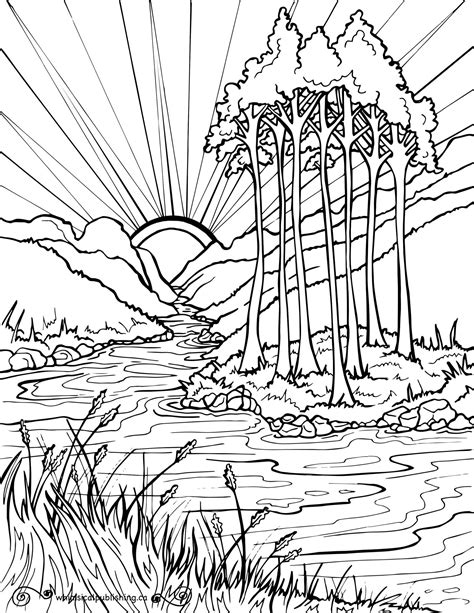 Nature Coloring Pages Free Printable Printable Learning Sheets