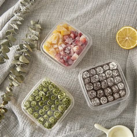 뚜껑이 있는 사각 케이크 도시락 상자 무스 도시락 상자 디저트 컵 푸딩 아이스크림 플라스틱 컵 투명 포장 상자 300ml 50 개 Aliexpress