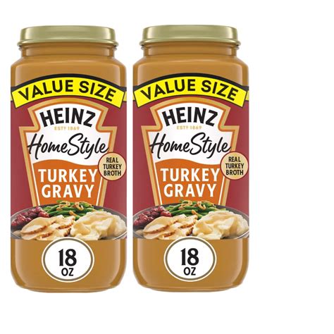 Heinz Homestyle Roasted Turkey Gravy 18 Oz Jar Pack Of 2
