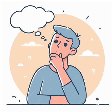Vector Personas Pensando En Algo Ilustración De Dibujos Animados