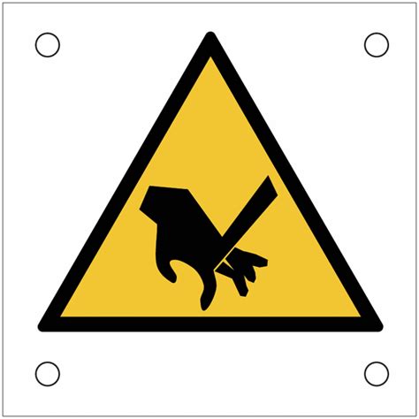 Placas De Señalización Para Máquinas Riesgo De Corte Lámina Afilada