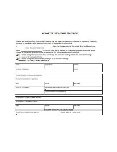 25 Disclosure Statement Templates In PDF DOC