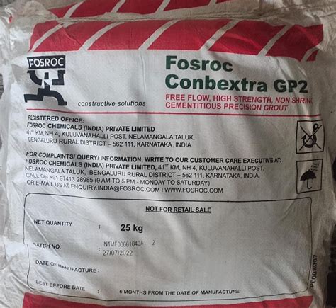 25 Kg Fosroc Conbextra Gp2 Grout At Rs 575 Bag Fosroc 44 Off