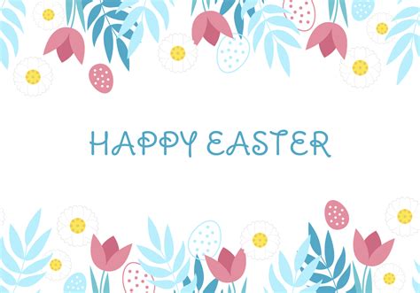 Easter Floral Seamless Border 358628 Vector Art At Vecteezy