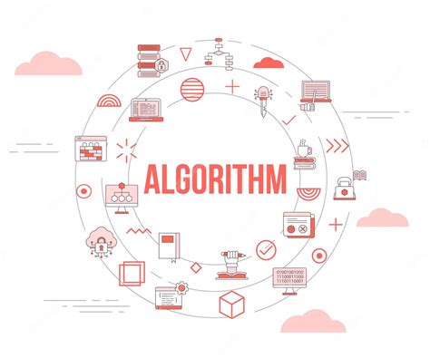 Premium Vector Algorithm Concept With Icon Set Template Banner And