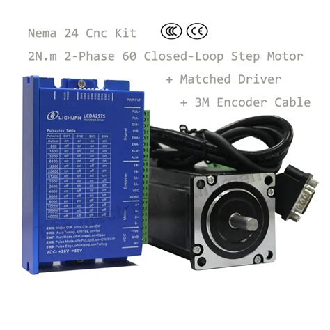 Nema 24 2 3Nm 2 Phase 60 Closed Loop Stepper Motor And Matched Driver DC 18 50V With 3M Encoder