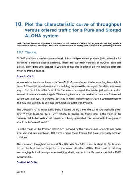 Pure And Slotted Aloha System Pdf Network Architecture Internet