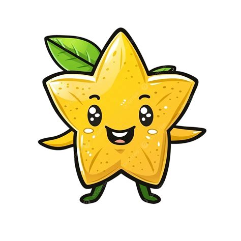 Cute Starfruit Mascot Character Food Mascot Character Png