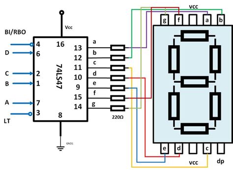 Conectar Display 7 Segmentos A Integrado 7447 Display De 7 Segmentos