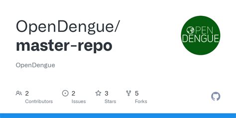 GitHub OpenDengue Master Repo OpenDengue