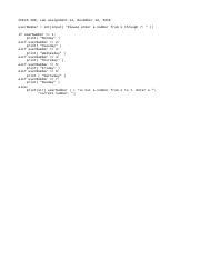 Python Program To Print The Day Of The Week Based On User Input Course Hero