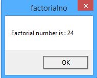Program To Find The Factorial Of A Number In Vb VB Expert