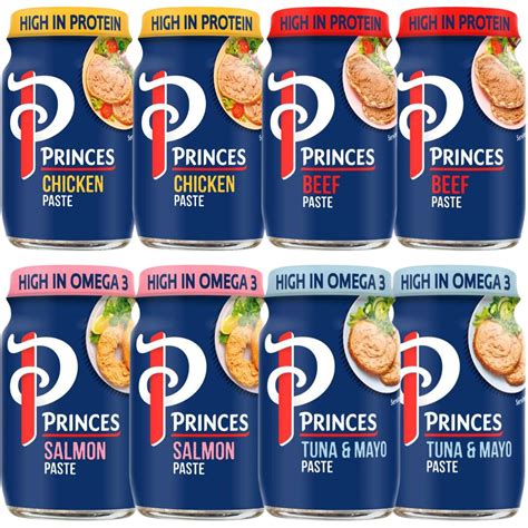 Sandwich Spread Bundle With Princes Chicken Paste 75g X2 Beef Paste 75g X2 Salmon Paste 75g X2