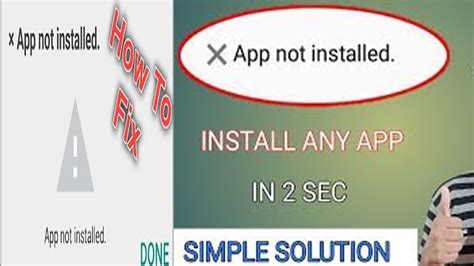 How To Fix App Not Installed App Not Installed Android Fix Youtube