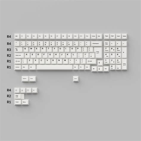 Cherry Profile Double Shot Pbt Full Set Keycaps Black On White Bow