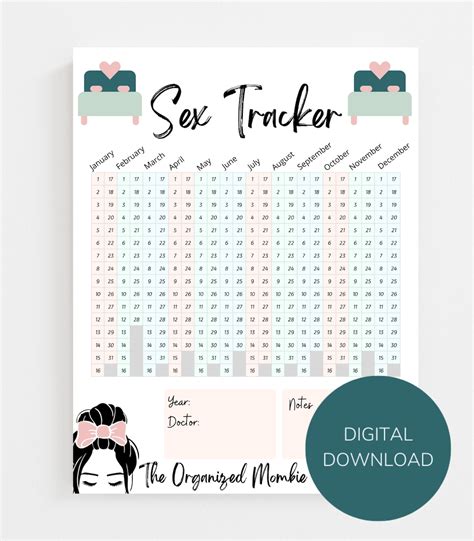 Sex Tracker Instant Download Couples Sex Printable Tracker Etsy