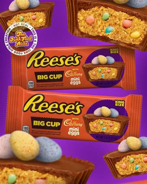 Reeses Big Cup With Cadbury Mini Eggs Creation The Junk Food Aisle