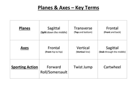 Edexcel New Gcse Pe 9 1 Levers Planes And Axes A3 Posters Teaching Resources