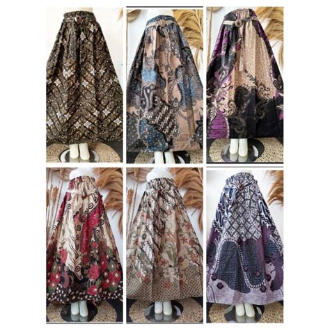 Jual Rok Batik Outfit Terbaru Rok Payung Model Batik Rok Klok Murah