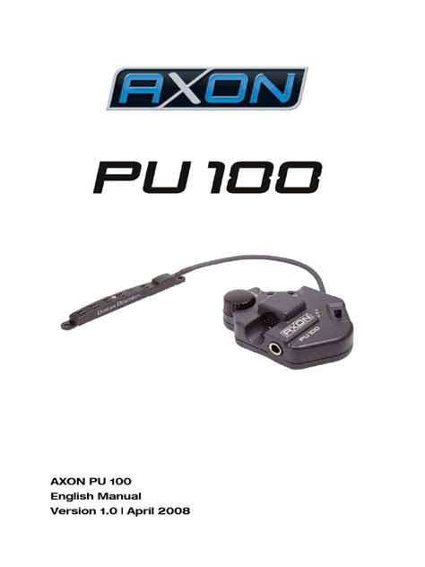 Axonpu100manualv10en Pdf Guitars Electrical Connector