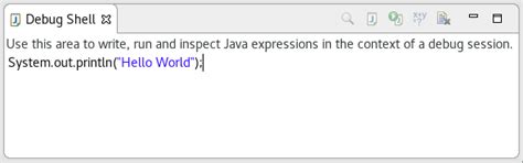 Debug Shell View