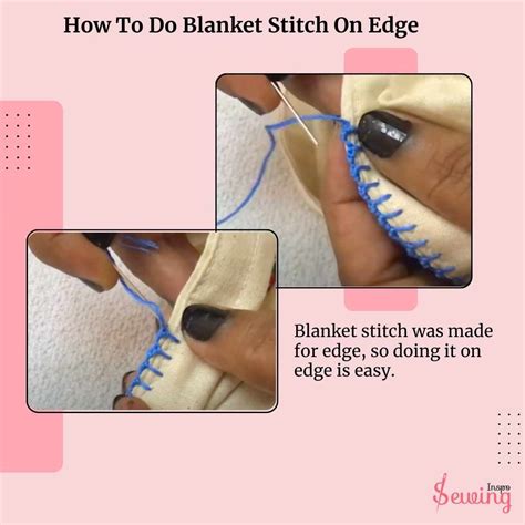 How To Hand Sew A Blanket Stitch Step By Step With Pictures