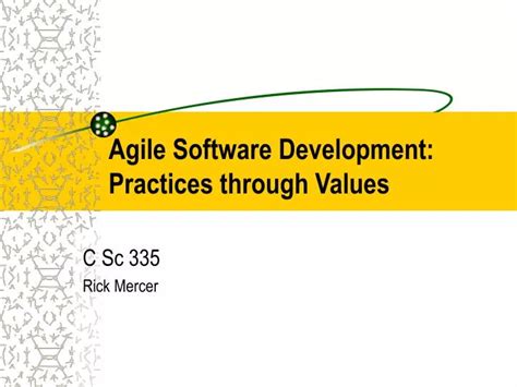 PPT Agile Software Development Practices Through Values PowerPoint Presentation ID
