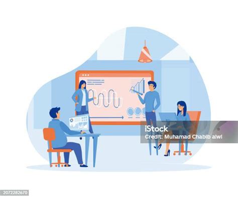 브레인스토밍 개념 팀 프로젝트 브레인스토밍 격리 중 팀워크 프로세스 플랫 벡터 현대 일러스트 레이 션 개념에 대한 스톡 벡터
