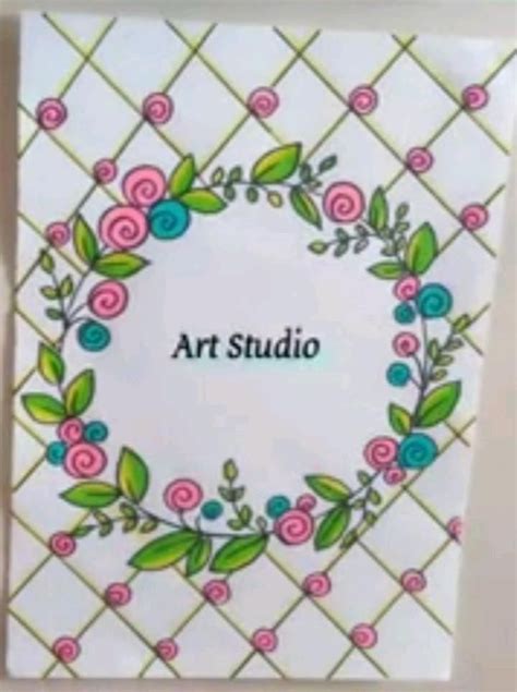 Project Front Page Designs With Floral Art Studio Card