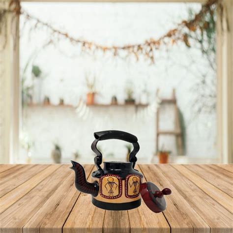 Buy Fancy Tea Pot 15 Cm X 20 Cm X 15cm Made Of Aluminium