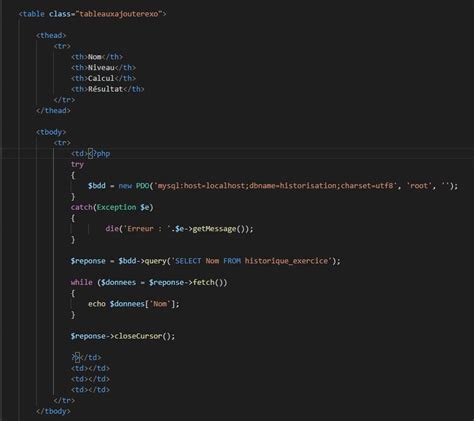 Mettre des données d une bdd dans un tableau Résolu Forum MySQL