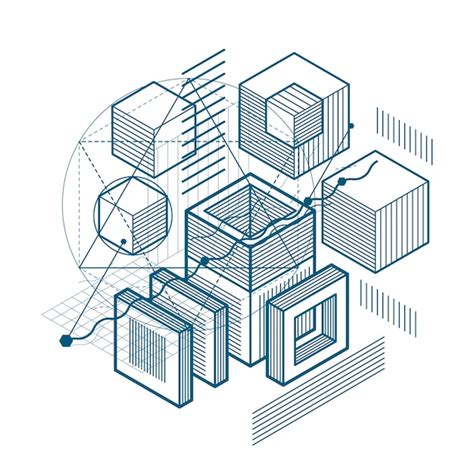 Premium Vector Abstract Vector Background With Isometric Lines And