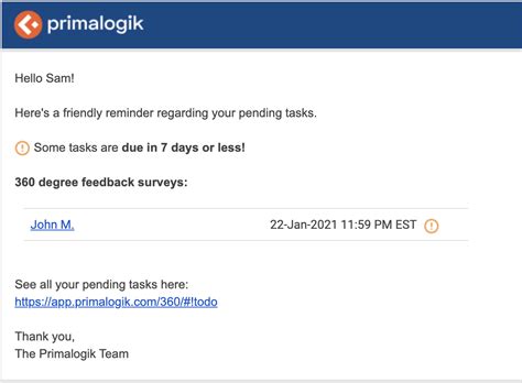 When Does Primalogik Send Reminder Emails Primalogik Help Center