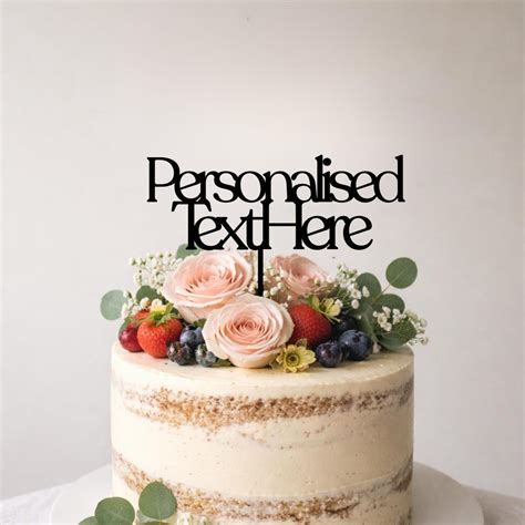 Personalised Wooden Cake Topper Custom Name Cake Topper Birthday