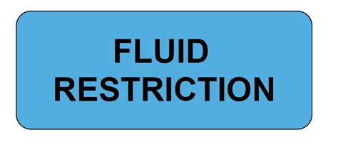 Fluid Restriction Imprinted Label Blue Roll Products Inc