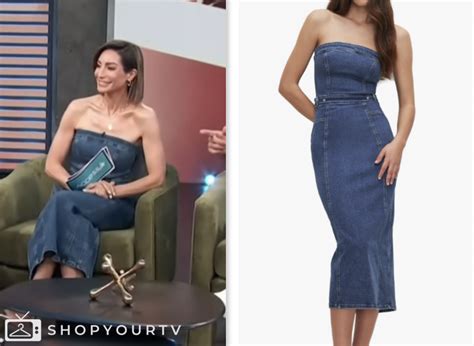 Access Hollywood June 2024 Courtney Mazza Lopezs Denim Strapless Midi