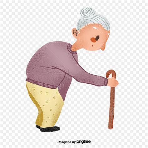 흰머리 노인 할머니 일러스트 지팡이 노인 클립 아트 흰 머리 어르신 Png 일러스트 및 Psd 이미지 무료 다운로드 Pngtree