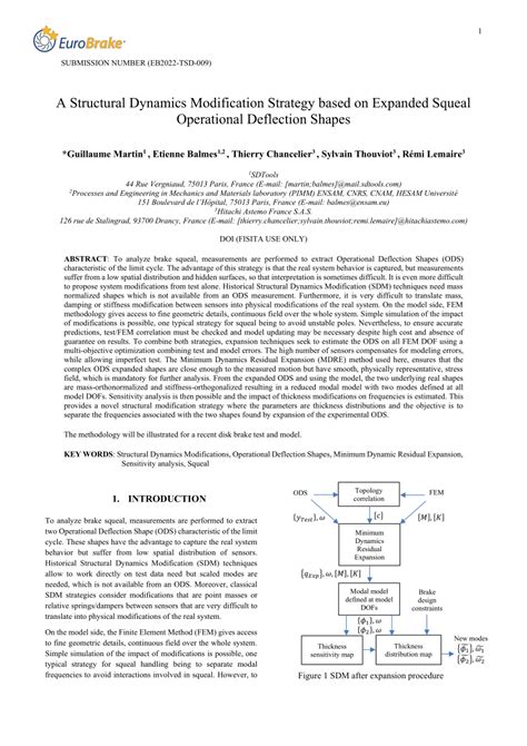 Pdf A Structural Dynamics Modification Strategy Based On Expanded