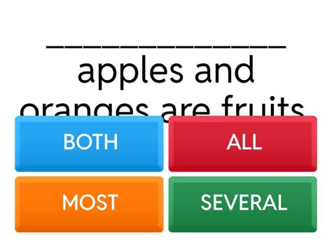 Quantifiers Several Most All Both Cuestionario