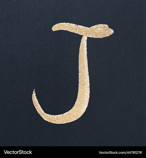 Letter J Cursive Typography Font Royalty Free Vector Image