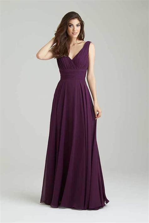 Modest Eggplant Bridesmaid Dresses