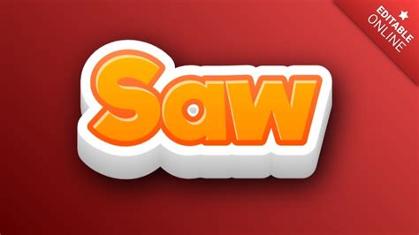 Saw Orange 3d Text Effect Generator Saw Orange 3d Text Effect Generator
