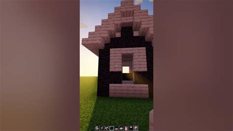 как сделать красивый домик из вишнёвого дерева в майнкрафт Minecraft Shorts Youtube