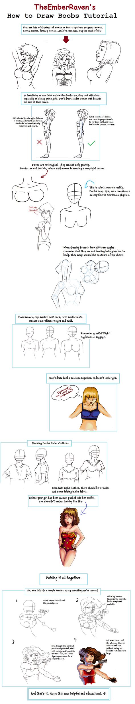 How To Draw Boobs By Theemberraven On Deviantart