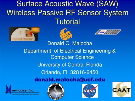 Ppt Surface Acoustic Wave Saw Wireless Passive Rf Sensor System Tutorial Powerpoint