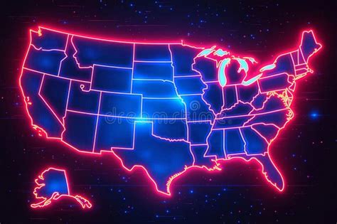 Us Light Map Illuminating Americas Night Sky