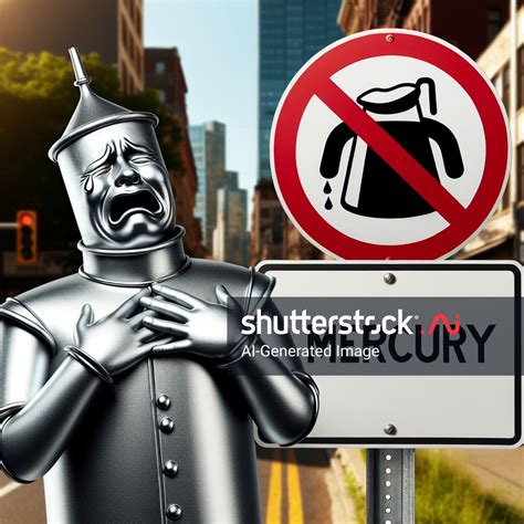 Funny Photograph Tin Man Crying Front Ai Generated Image 2456892439