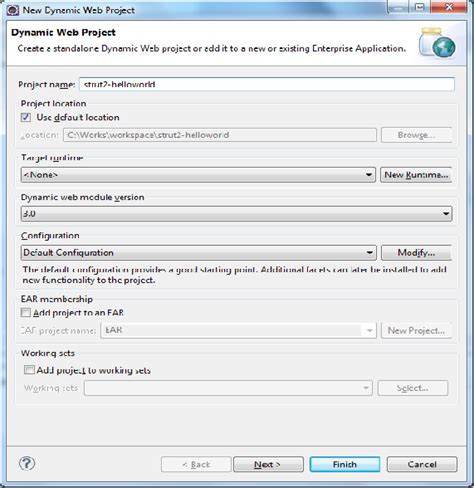 Helloworld With Struts 2 And Eclipse Software Art Of Design And