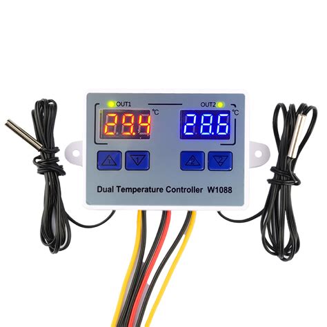 W1088 Dual Led Digital Temperature Sensor Meter Controller Thermostat 12v Aquarium Incubator