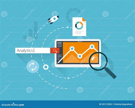 Flat Illustration Web Analytics Stock Vector Illustration Of Analutics Graphic 55112303